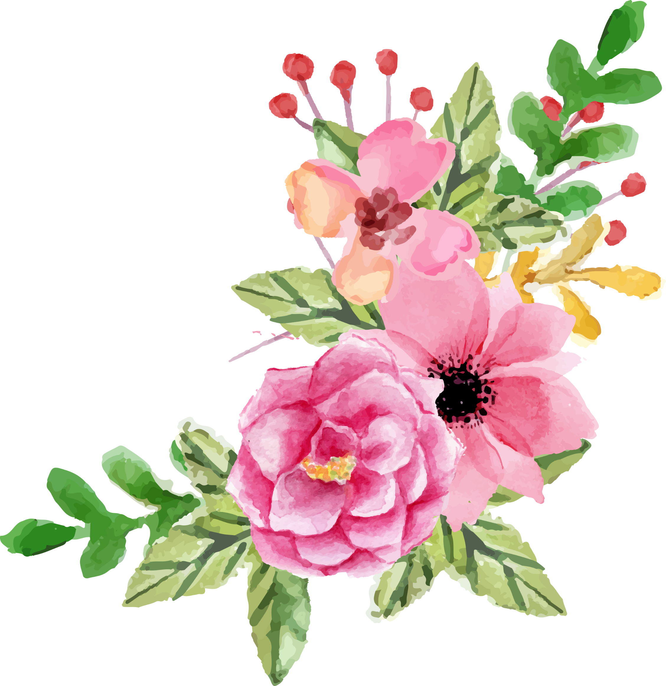 Watercolour Watercolor Flowers Floral Sticker By missbee 