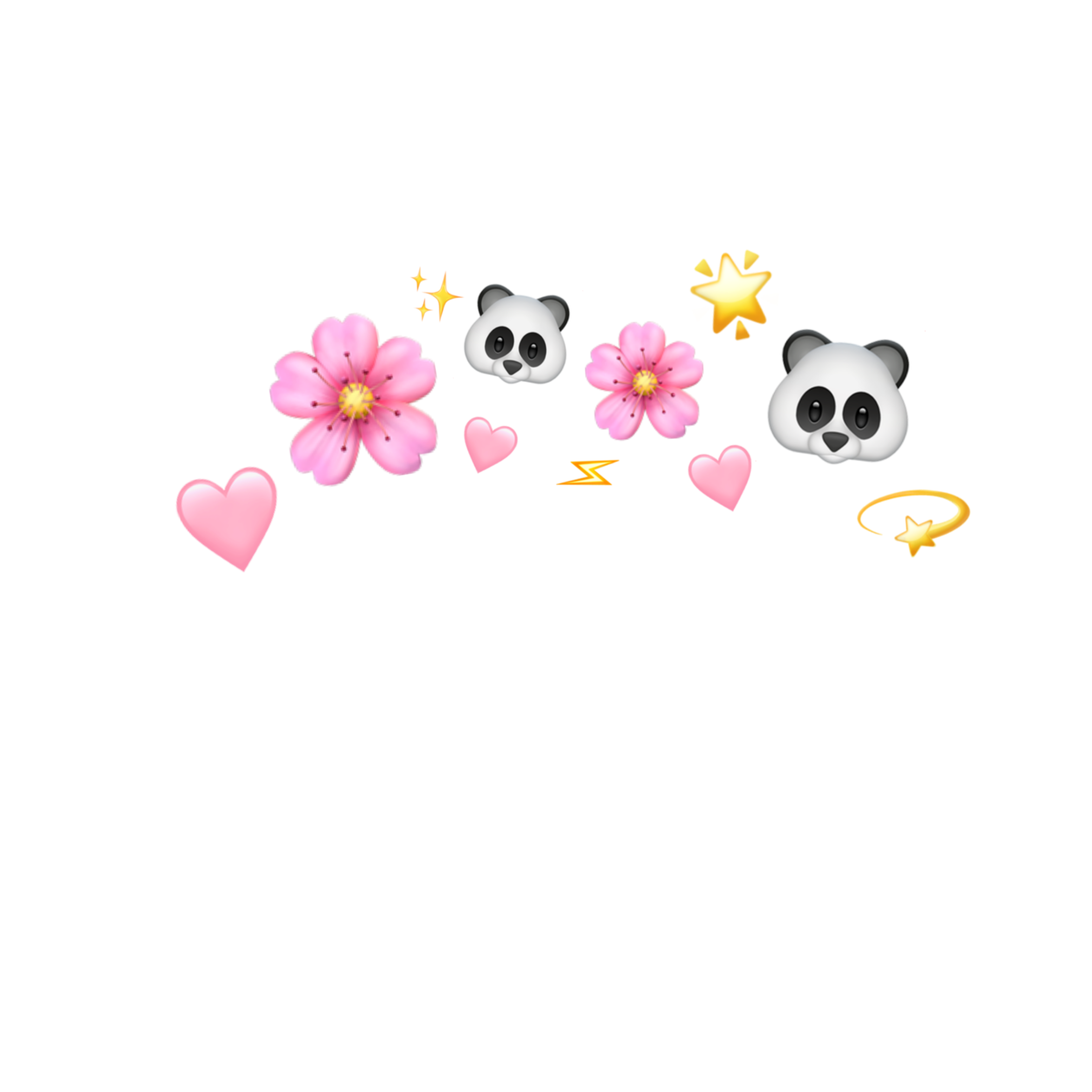 стикер сердечки обработка панда sticker by @arianagrande6854