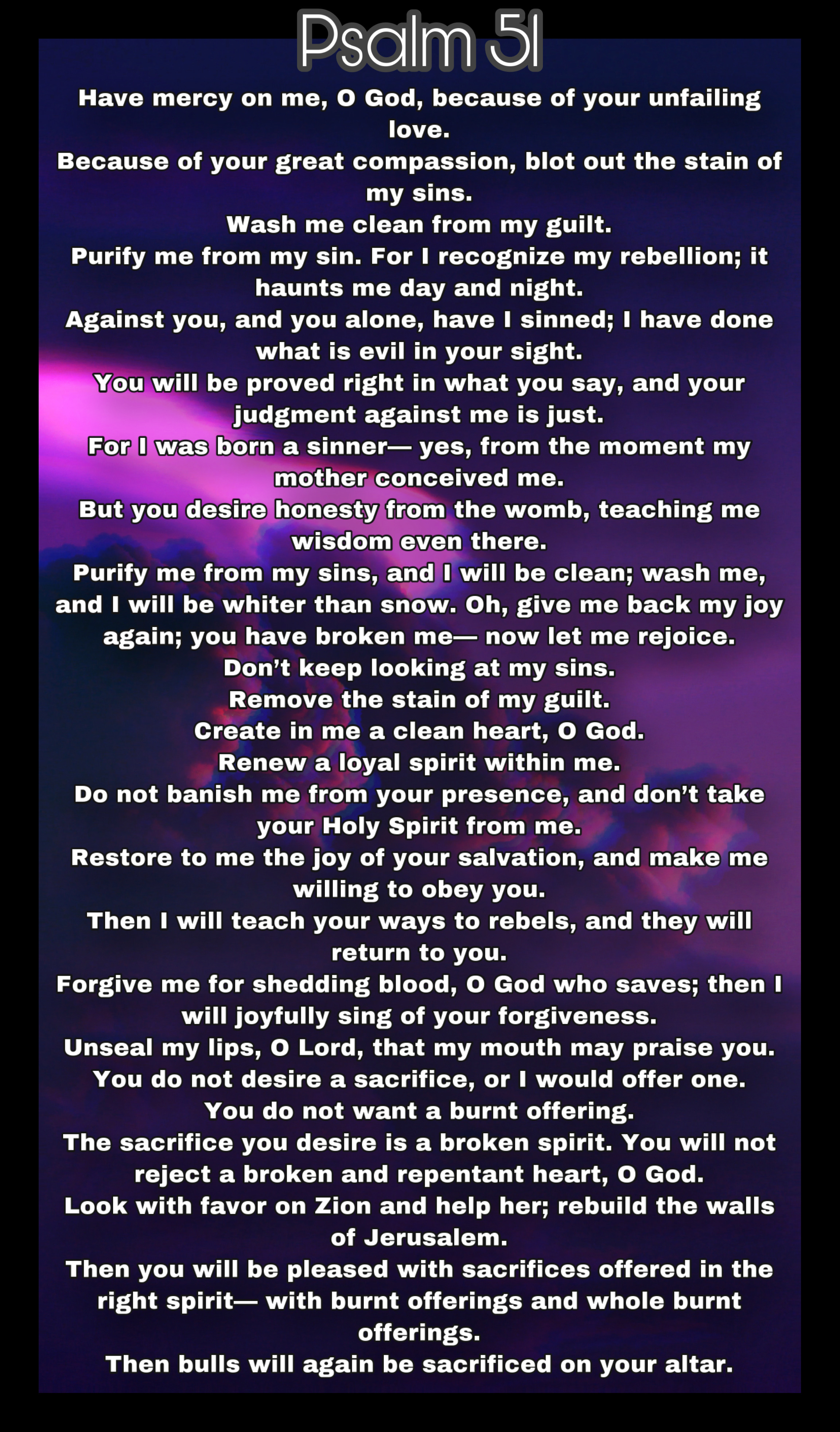 Psalm 51 Https www biblegateway passage search Psalm 2051 1 19
